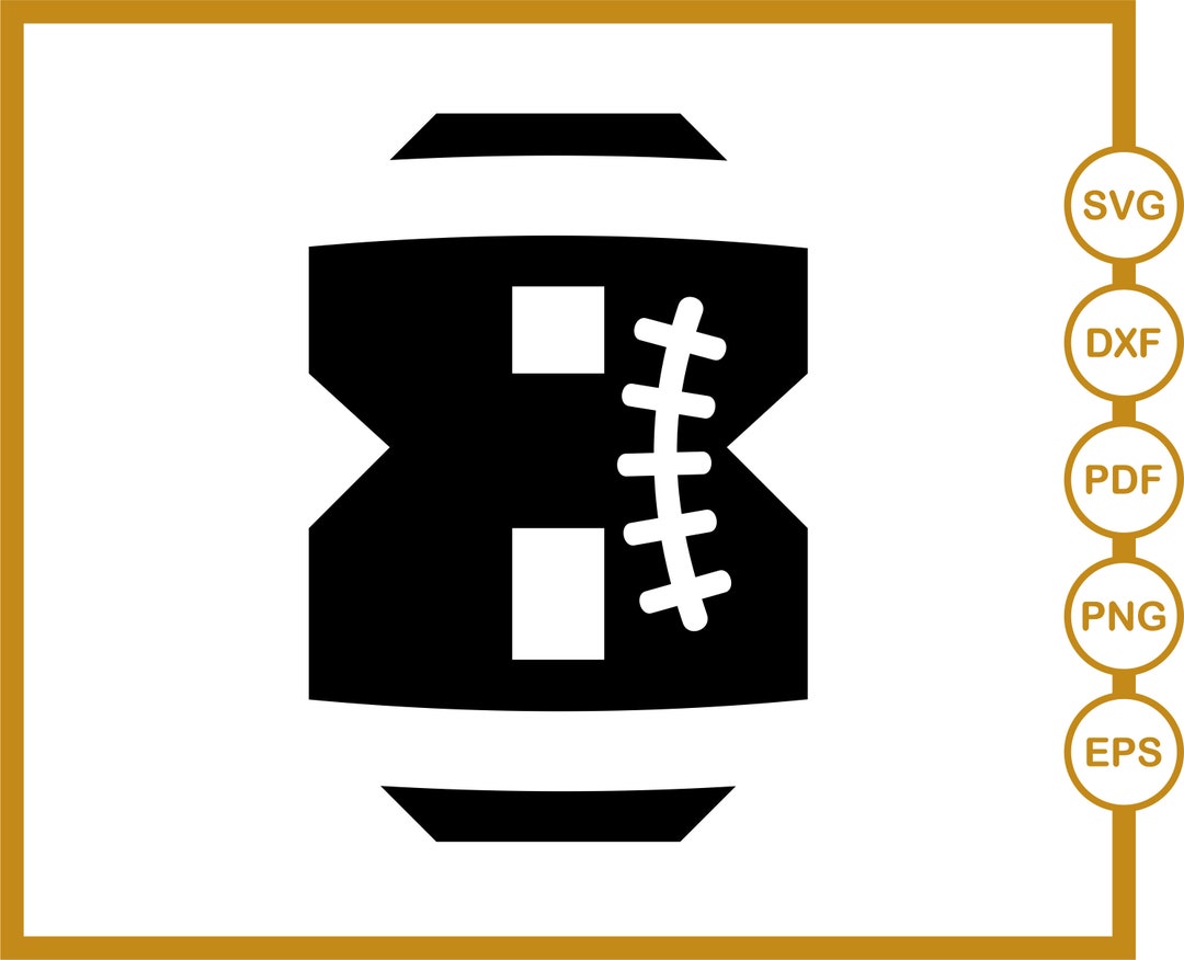 Number 8 SVG Football Player Cut File T-shirt Designs Cutting Files for ...