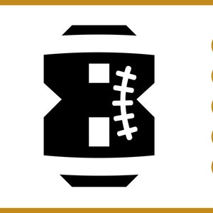 Number 8 SVG Football Player NFL Cut file T-shirt designs | Etsy