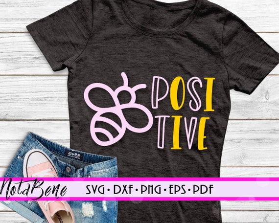 Bee Positive SVG Bumble bee svg Bee Svg Cut file Bee keeper | Etsy France