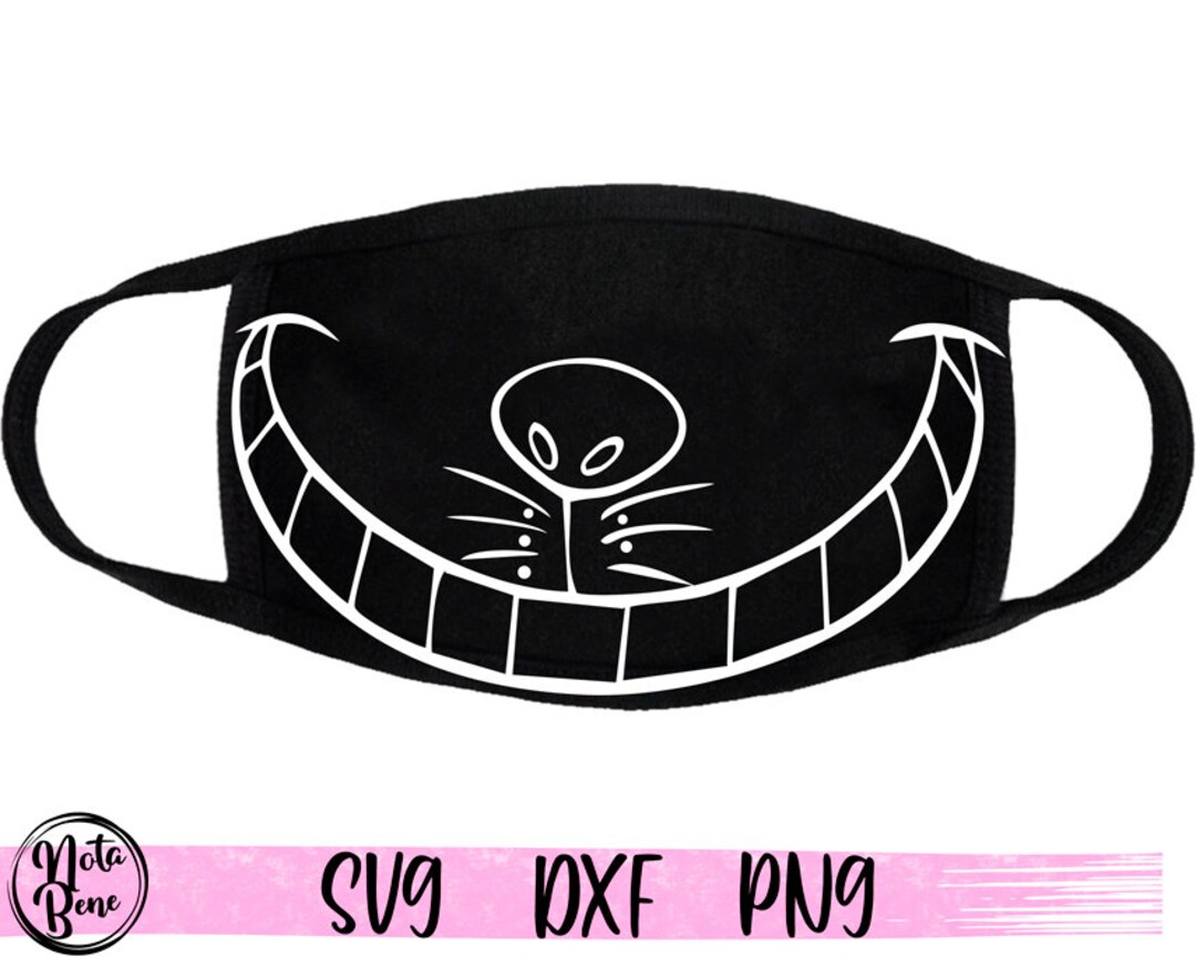 Funny Smiling Cat Face Mask Design SVG Face Mask Svg Clipart - Etsy