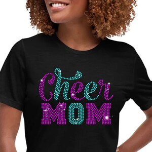 CHEER MOM Rhinestone Template SVG, Cheerleader Mom Rhinestones Svg ...