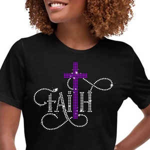 Faith Rhinestone Template SVG, Cross Rhinestone Pattern, Bling Shirt Design, Spangle Transfer ...