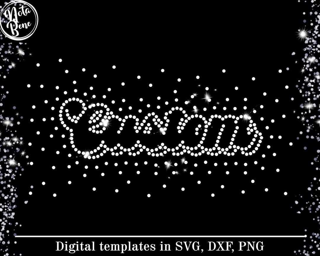 CUSTOM Rhinestone Template SVG, Rhinestone Personalized Design Svg ...