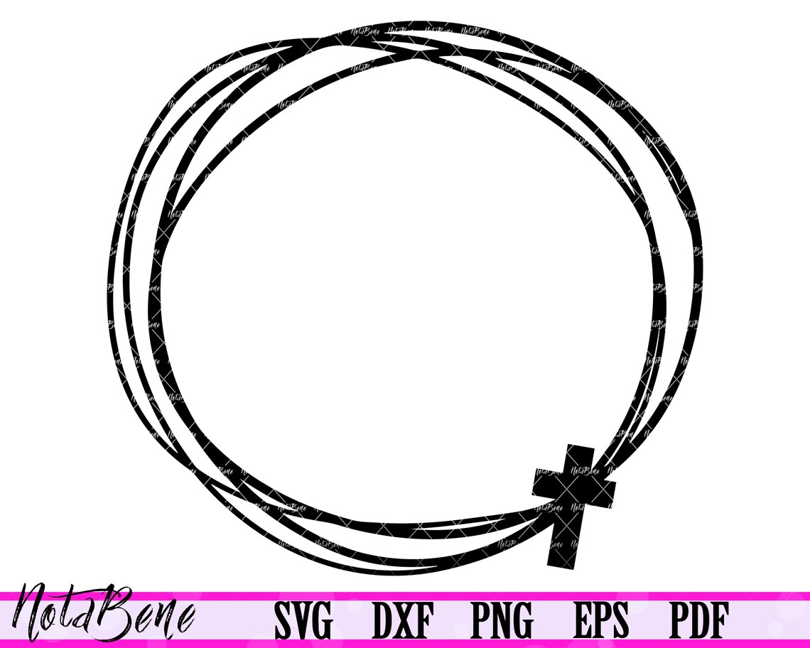 Cross Circle Frame SVG Faith Religion Monogram Frame Circle - Etsy