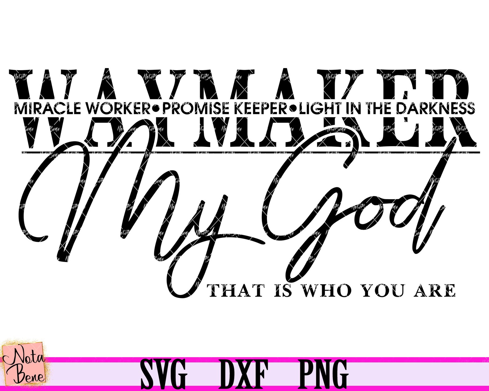 Waymaker SVG Cut file Miracle Worker SVG Promise Keeper | Etsy