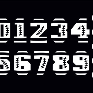 Football Player Numbers Svg Bundle Football Numerals Svg T-shirt ...