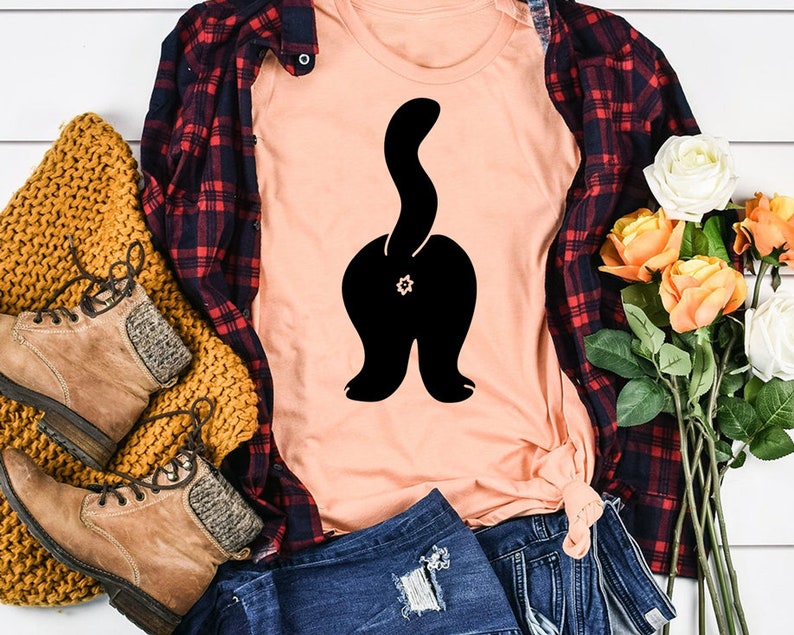 Cat Butt SVG Clipart Bundle, Funny Cat Butts Silhouette SVG, Kittens ...