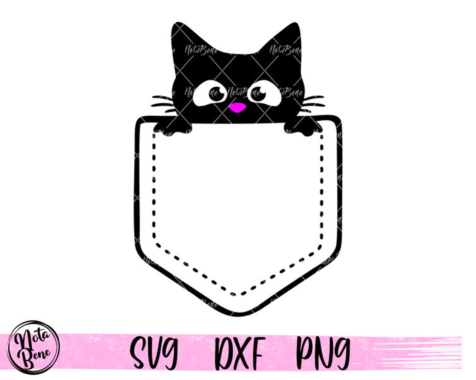 Peek a Boo Pocket Cat Svg Cute Kawaii Kitten in Shirt Pocket - Etsy