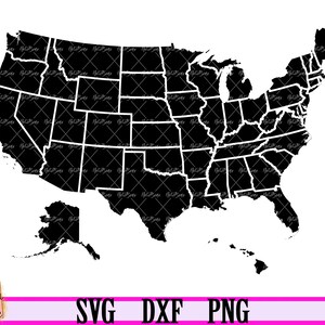 USA Map SVG American States SVG Cut File Map Svg United States of ...