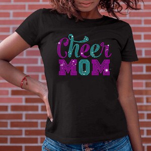 CHEER MOM Rhinestone Template SVG, Cheerleader Mom Rhinestones Svg ...