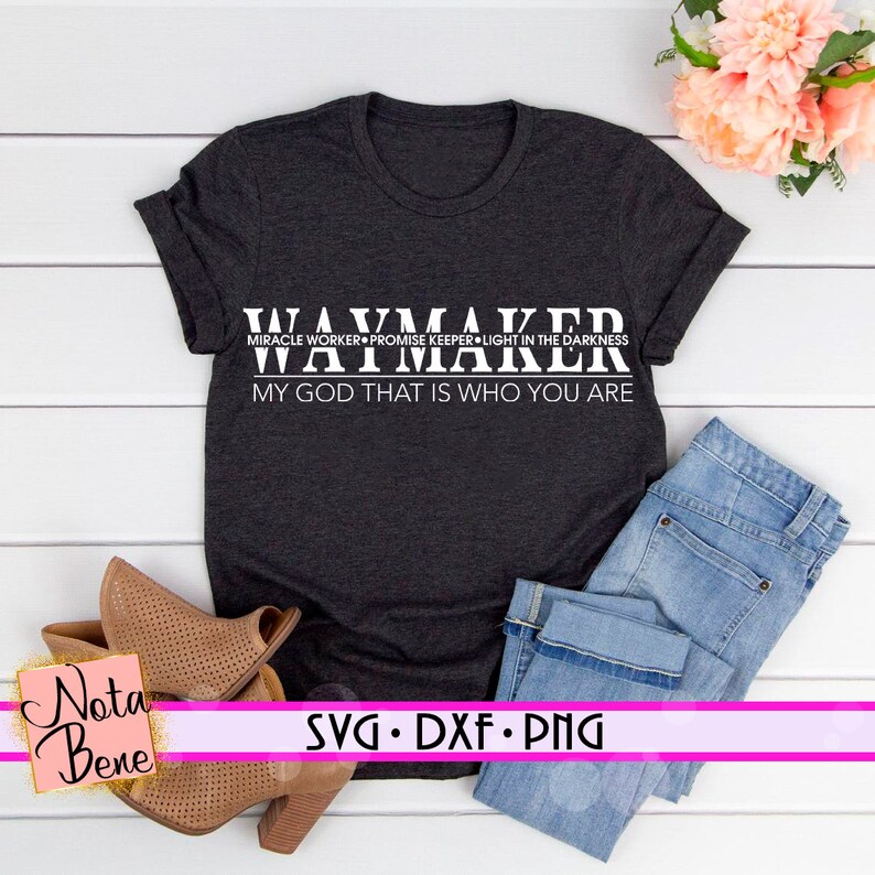 Waymaker SVG Cut file Miracle Worker SVG Promise Keeper | Etsy
