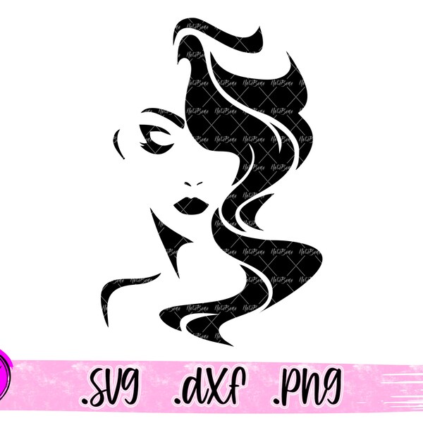 Woman Face Svg - Etsy