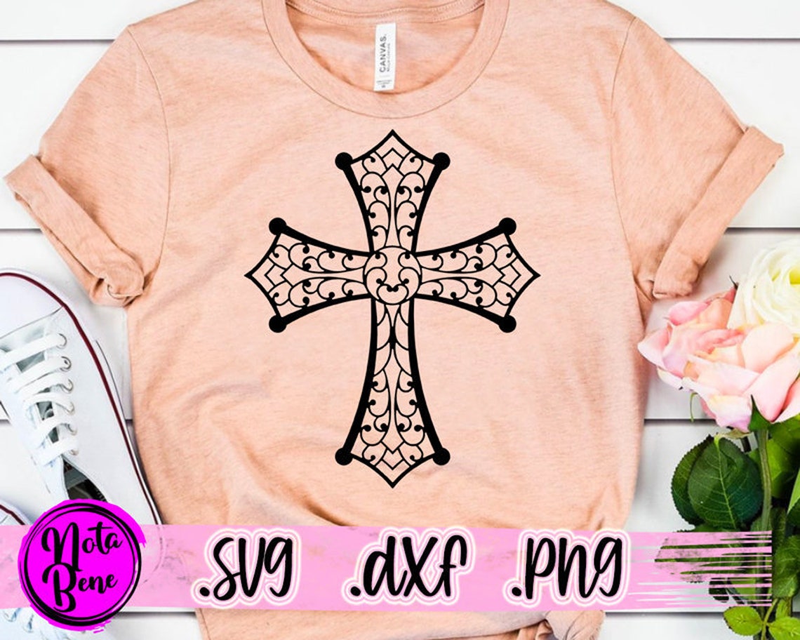 Intricate Cross SVG Christian Cross Svg Zentangle Cross | Etsy