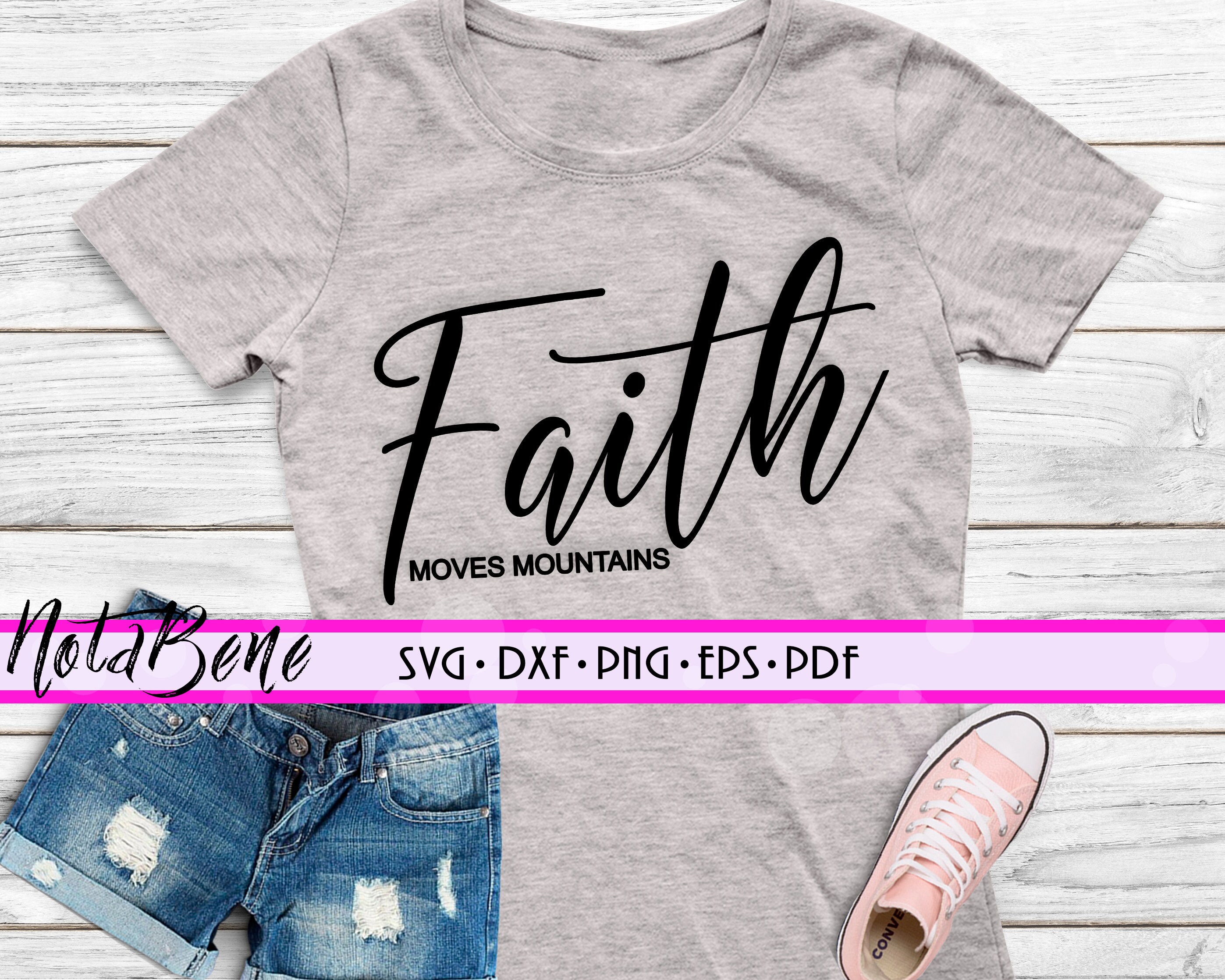 Faith Moves Mountains SVG Faith SVG God Svg Religious Svg | Etsy