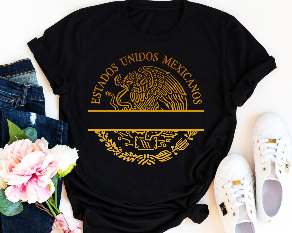 Mexican Eagle Split Monogram SVG, Golden Mexico Coat of Arms Svg Png ...
