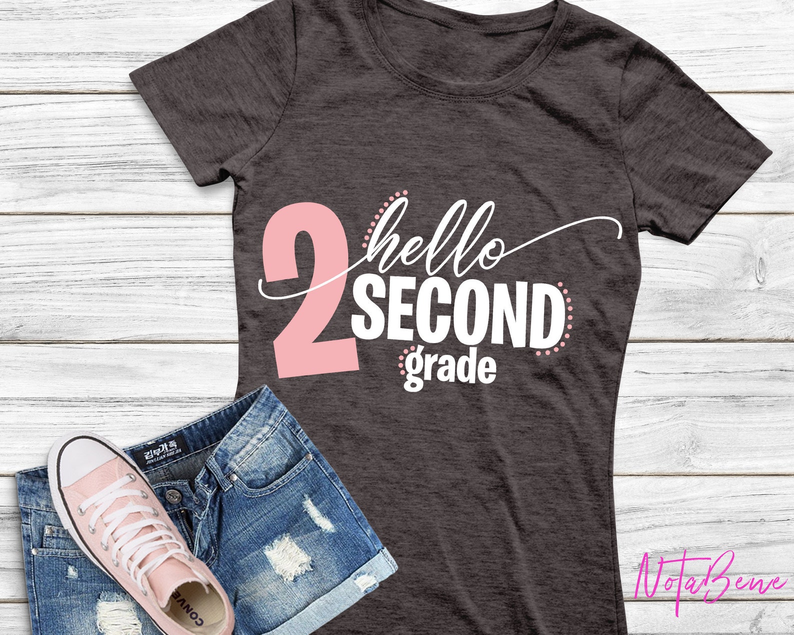 Hello SECOND GRADE SVG Second Grade Clipart 2nd Grade Cricut | Etsy
