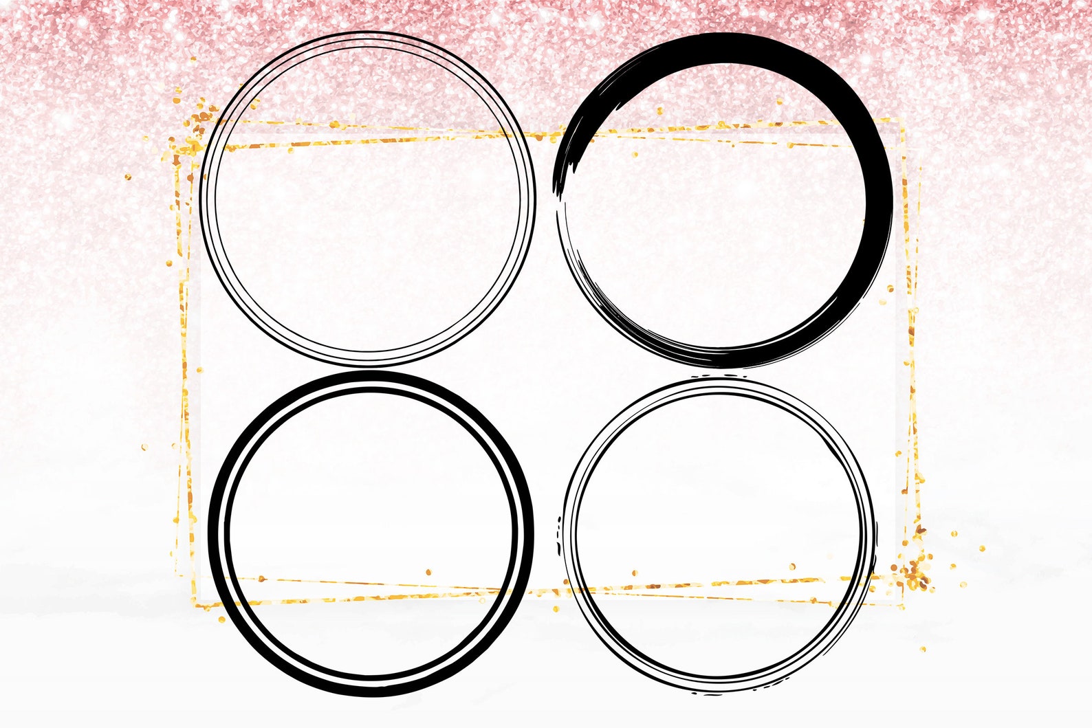 Circle Frame SVG Monogram Frame Wedding Circle Border Svg - Etsy