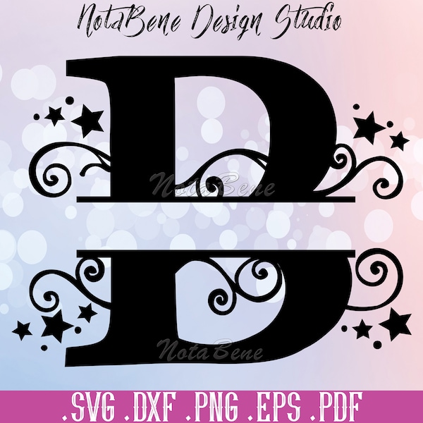 Split Monogram - Etsy