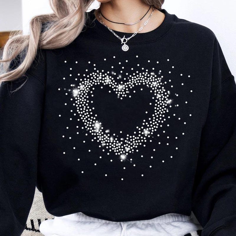 Rhinestone Heart Pattern - Etsy