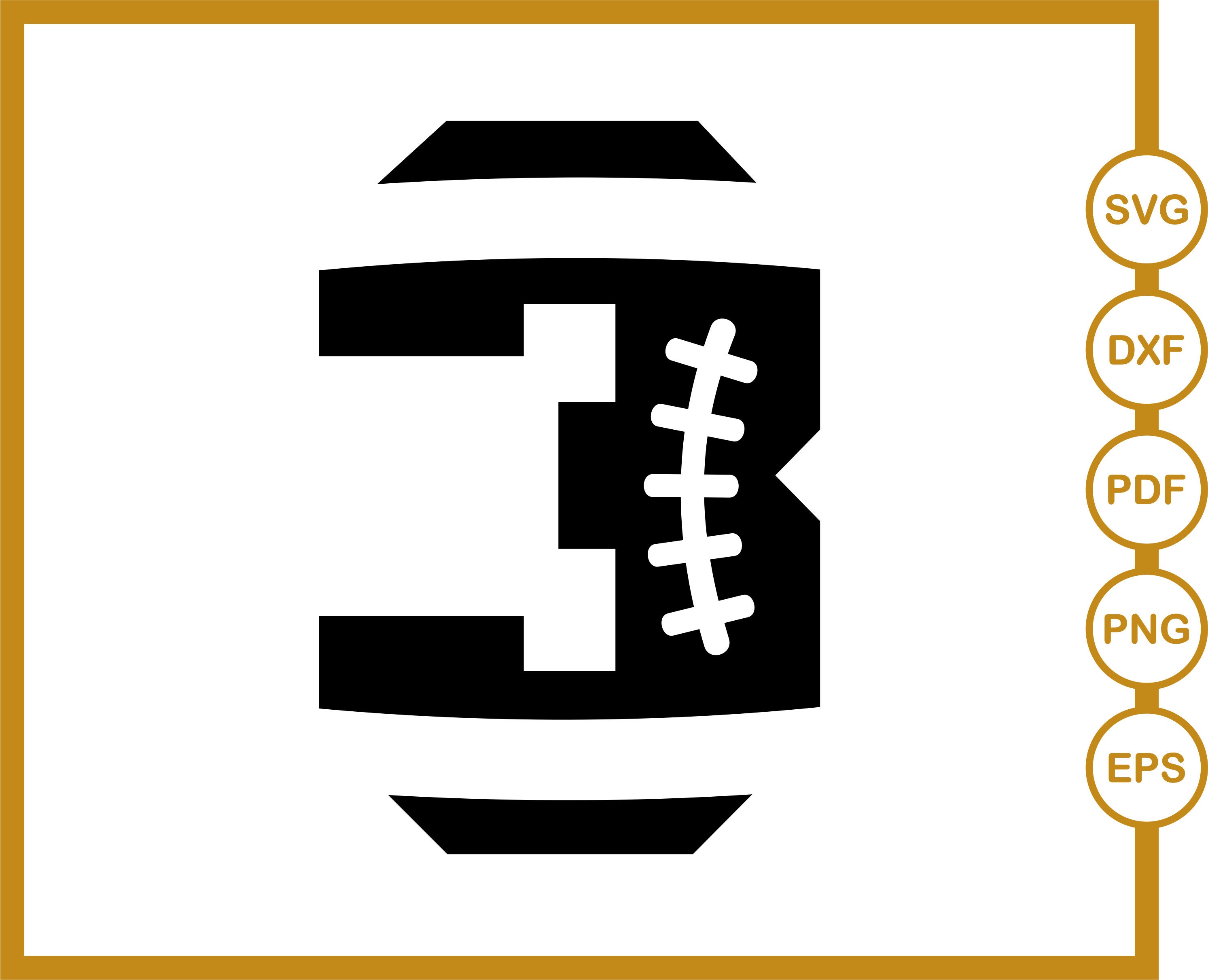 Number 3 Three Football Player SVG Football Player Shirt Svg | Etsy