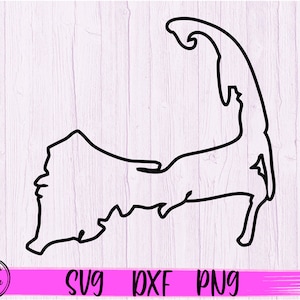 Cape Cod Outline SVG, Map Svg Cut File, Map Silhouette Design Printable ...