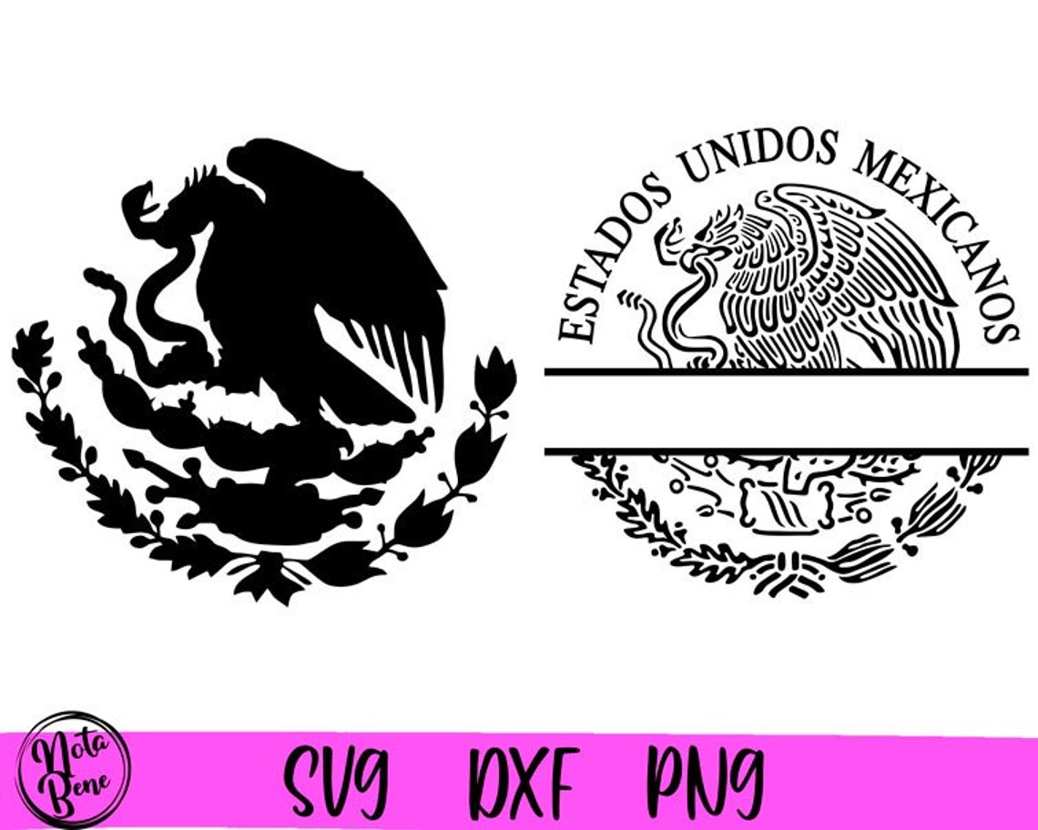Silueta del águila mexicana SVG Monograma dividido svg - Etsy España