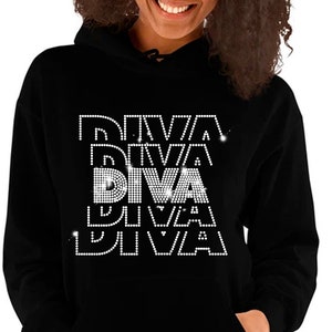 Diva Svg Tiled Rhinestone Template Svg Afro American Bling | Etsy