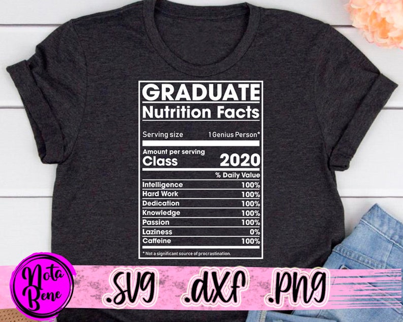 Graduate Nutrition Facts SVG Cut File Gradation Svg Senior | Etsy