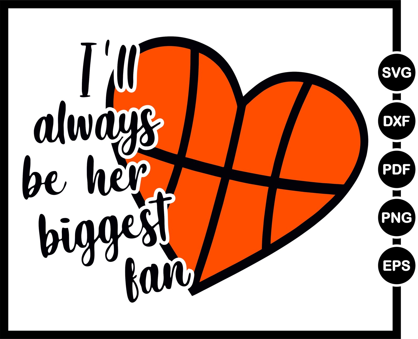 Cheer MOM Svg I'll Always Be Her Biggest Fan Basketball - Etsy
