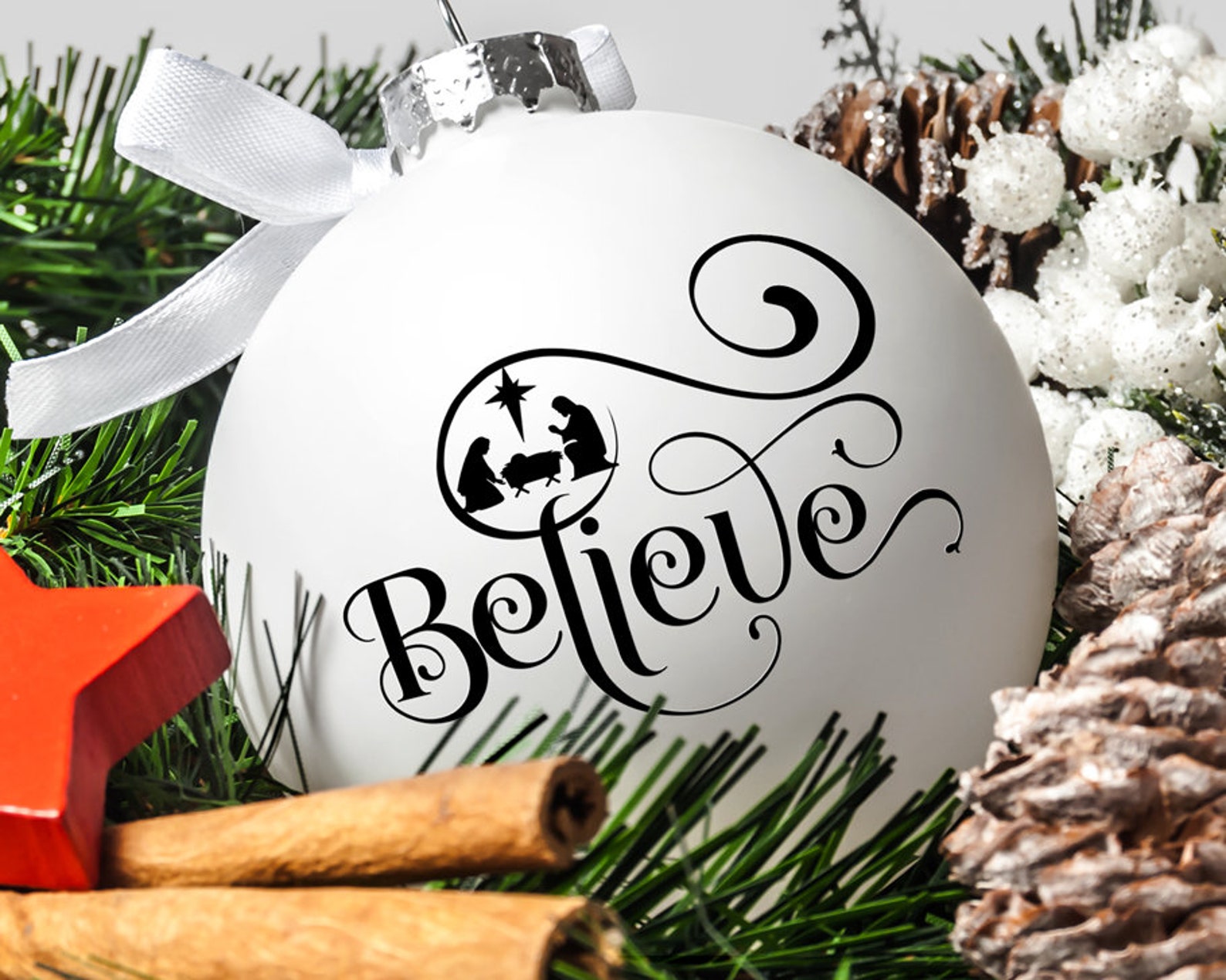 Believe SVG, Christmas Nativity Scene Svg, Holiday Svg, Manger Svg ...
