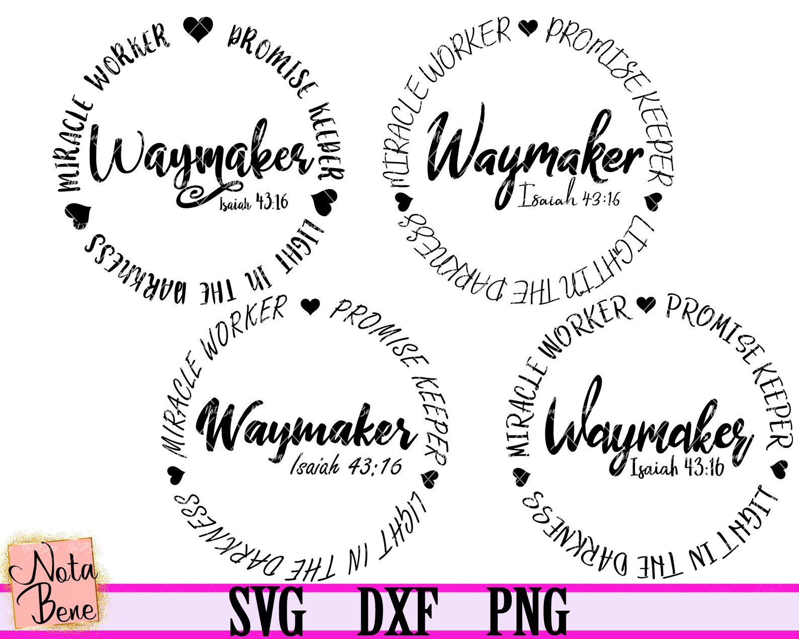 4 SVG Designs Waymaker Svg Miracle Worker SVG Promise Keeper - Etsy