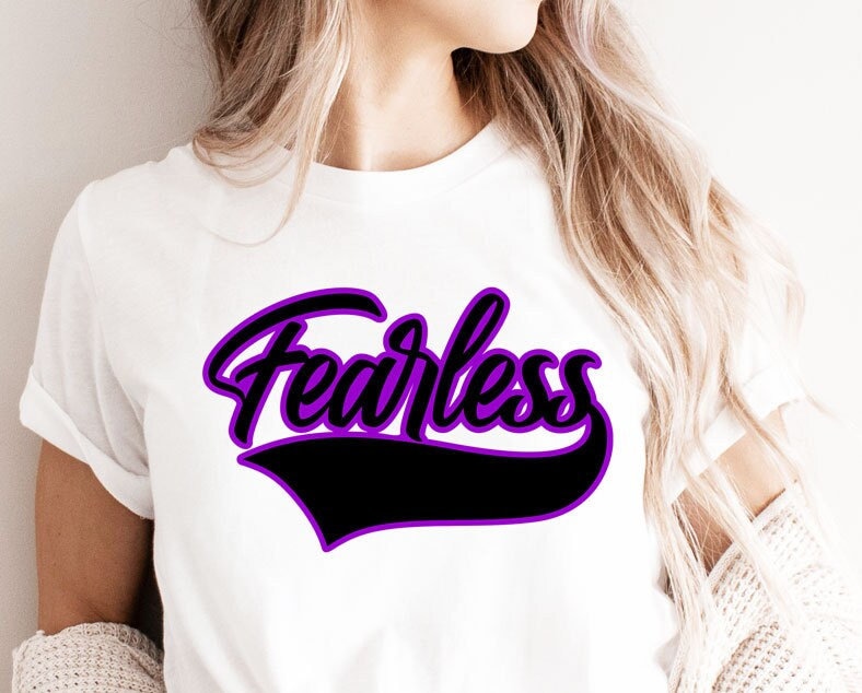 Fearless SVG, Positive Svg, Basketball Svg, Cheerleader Svg, Old School ...