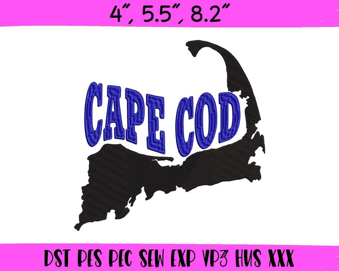 Cape Cod Embroidery Design, Embroidery Fill Stitch, Machine Embroidery ...