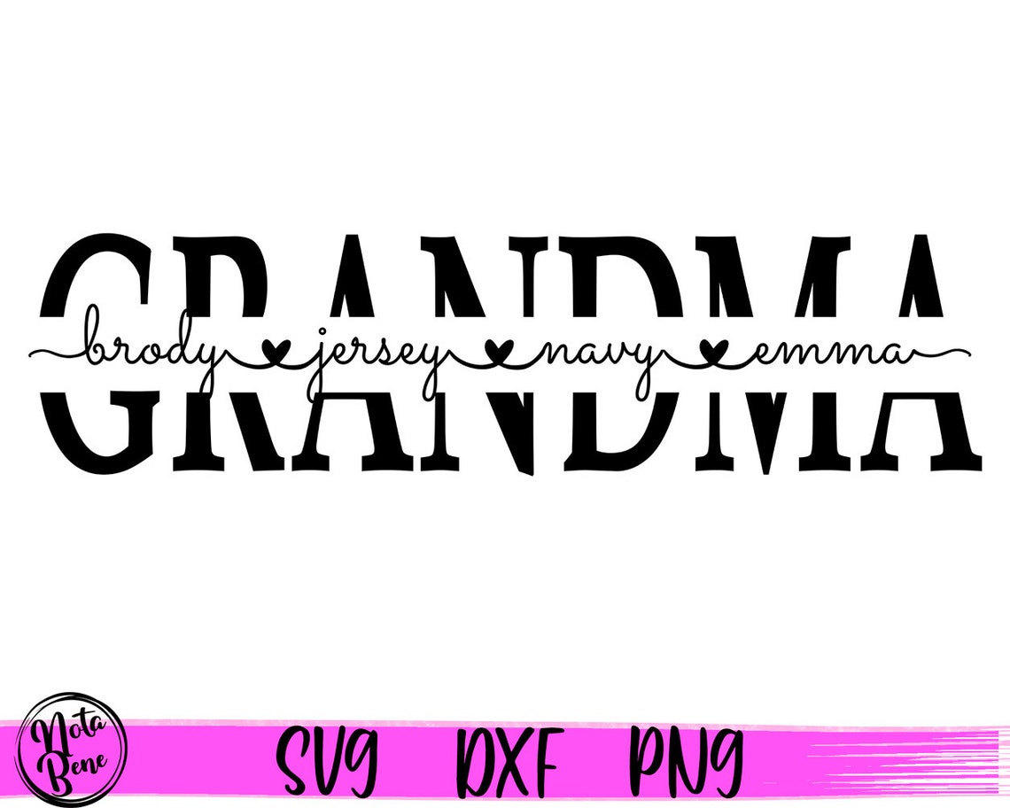 CUSTOM Split Grandma SVG Personalized Grandma Sign Svg - Etsy