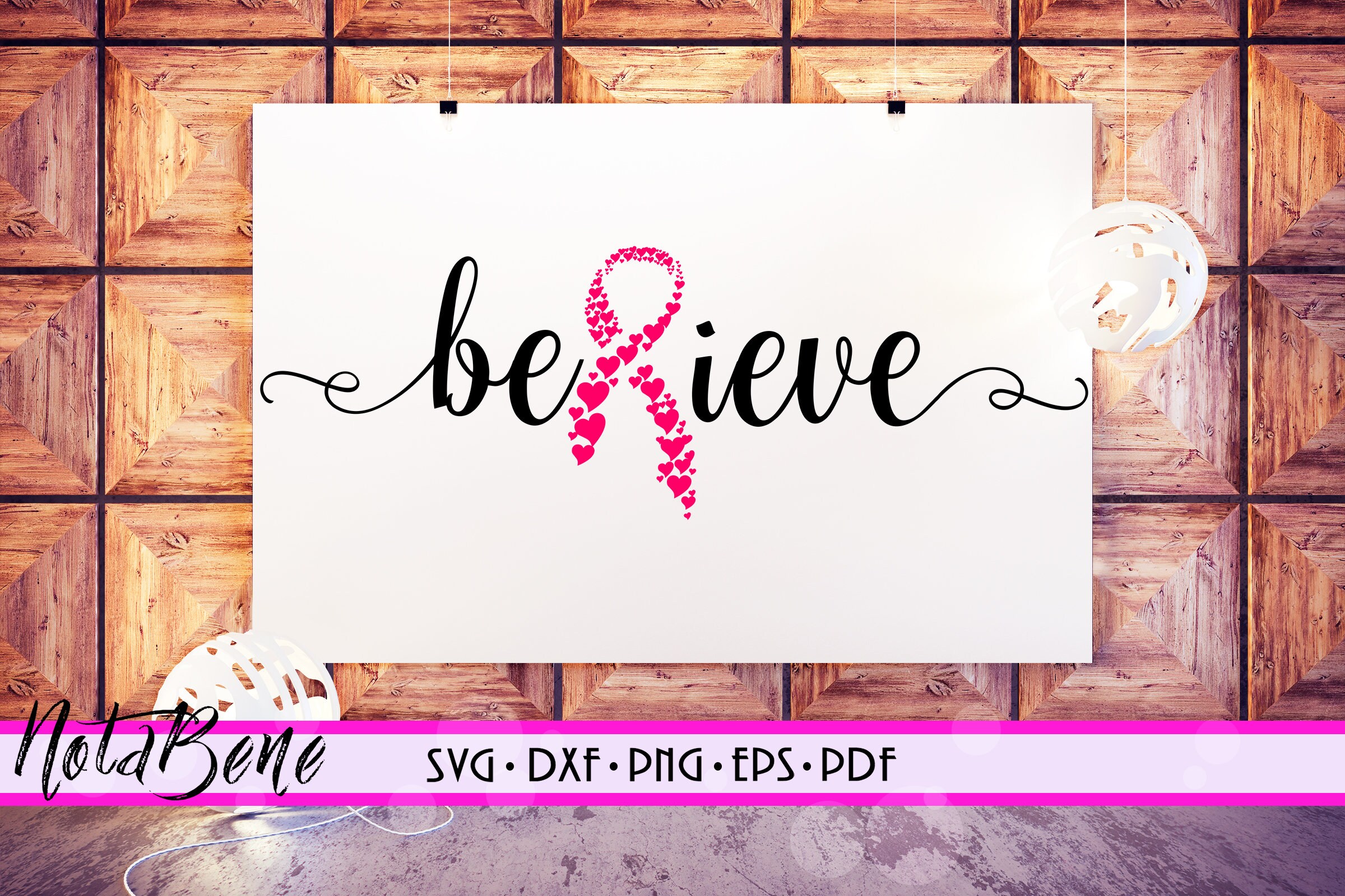 Believe SVG Cancer Ribbon Svg Cancer Survivor Awareness Ribbon | Etsy
