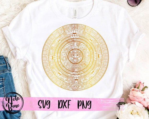 Calendrier Aztec Sun Stone SVG Maya Mayan Solar Disk Svg - Etsy France