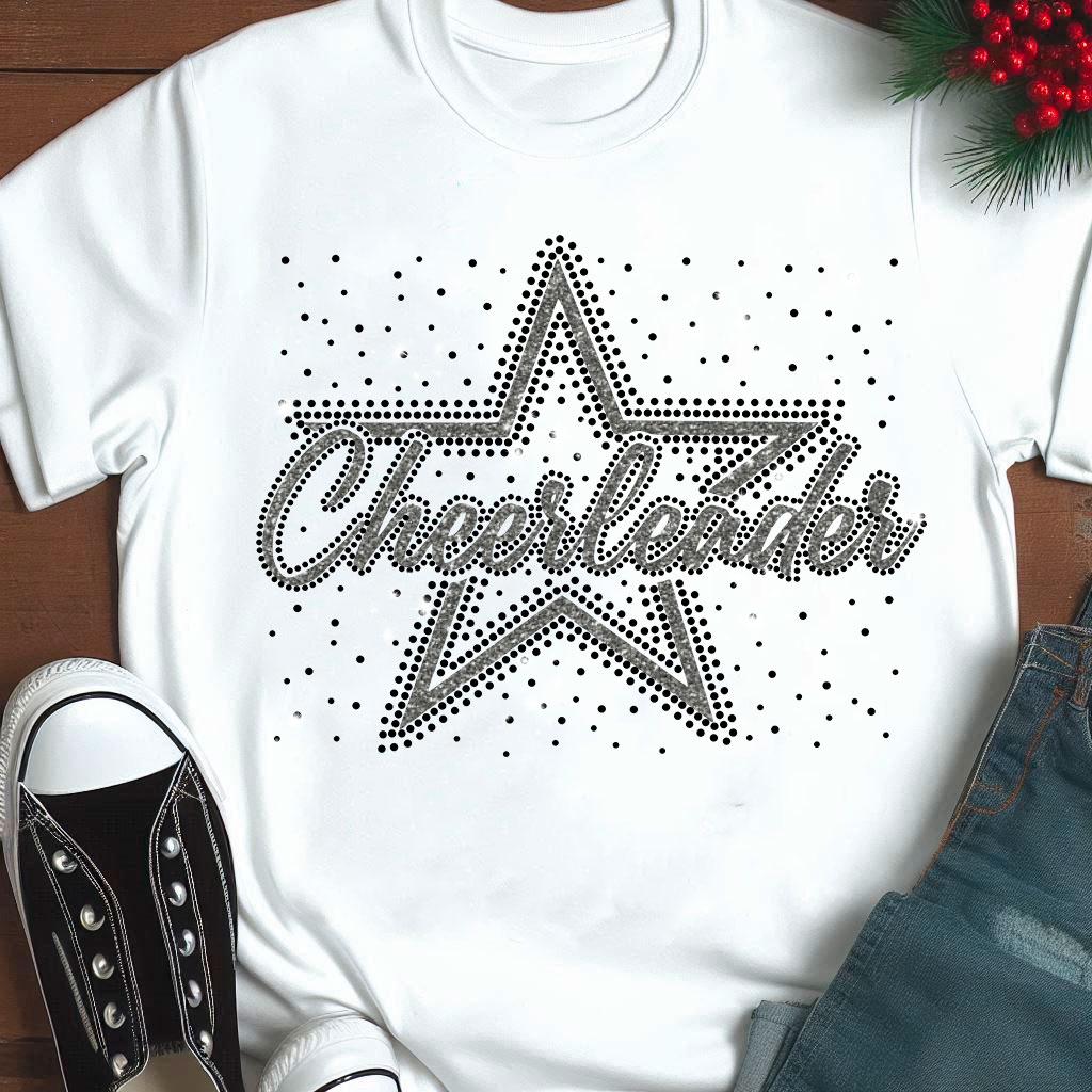 Plantilla SVG de estrella de animadora con diamantes de imitación ...