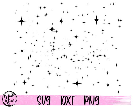 Falling Stars Pattern SVG Night Sky Stars Print Svg Scattered - Etsy