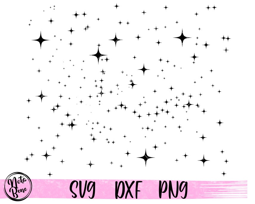 Falling Stars Pattern SVG Night Sky Stars Print Svg Scattered - Etsy