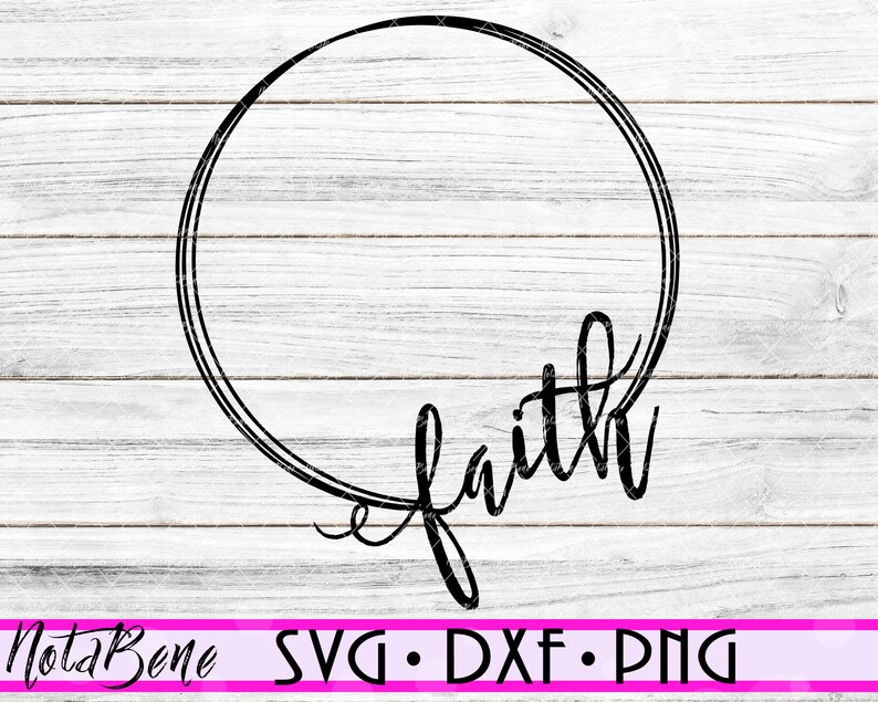 Faith Circle Frame SVG Faith Religion Monogram Frame Circle - Etsy