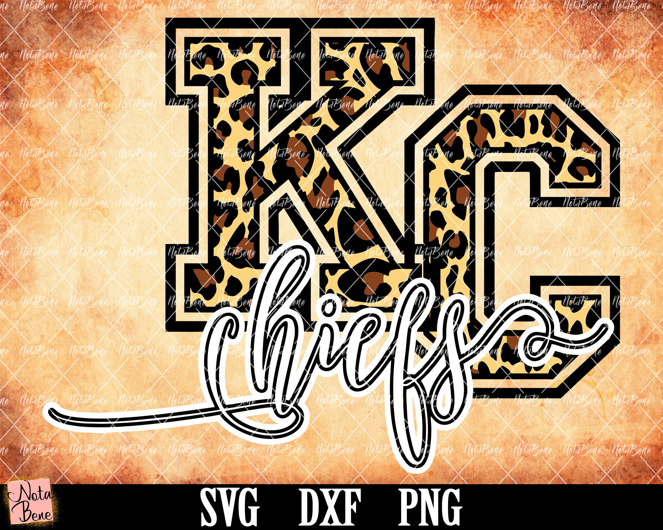 LAYERED Chiefs Leopard SVG Cheetah Animal Print Svg Sports - Etsy
