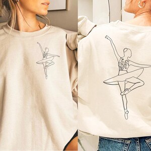 Ballerina Line Art Machine Embroidery Design, Ballet Dancer Girl ...