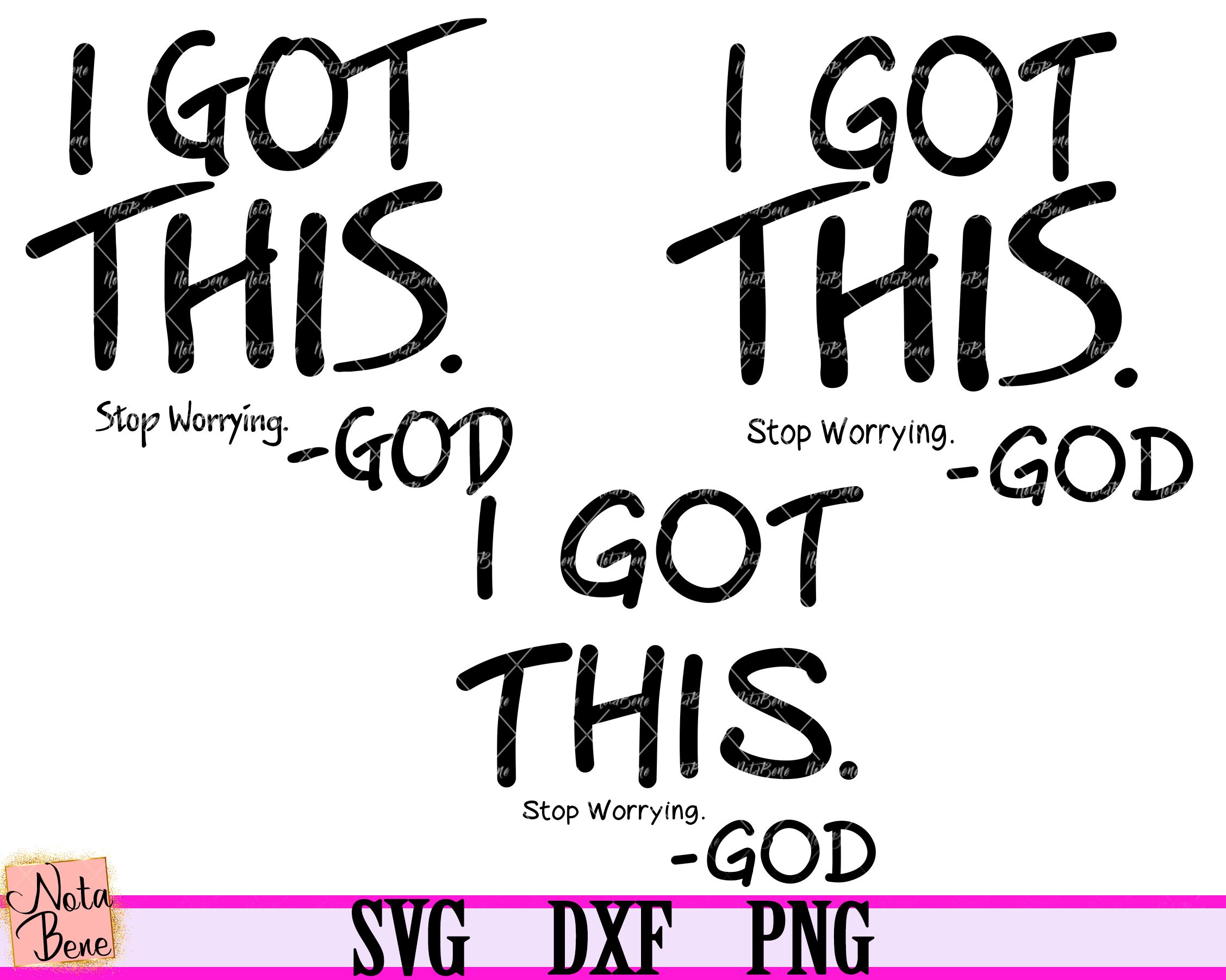3 SVG Stop Worrying God's Got It SVG Bible Verse Svg | Etsy