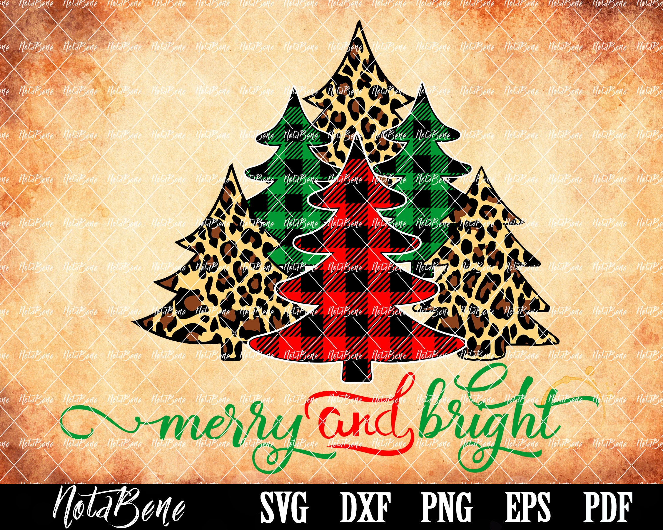 Christmas Buffalo Plaid Svg Leopard Print Svg Shirt Iron-on | Etsy