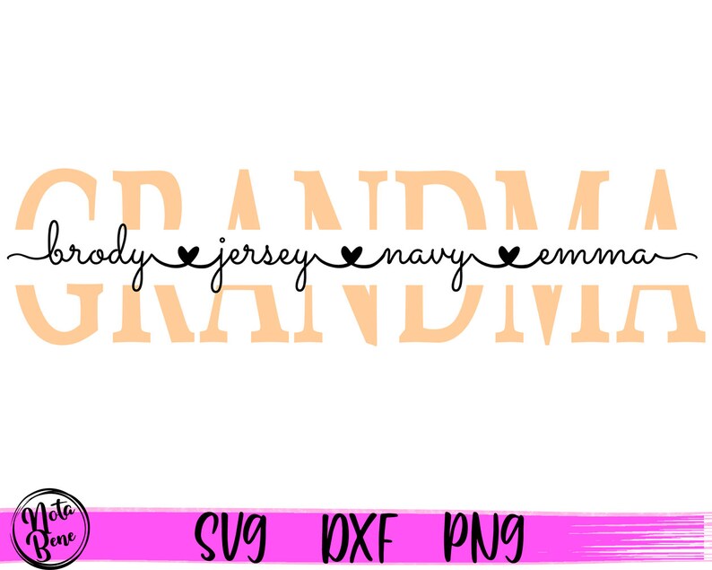 CUSTOM Split Grandma SVG Personalized Grandma Sign Svg - Etsy