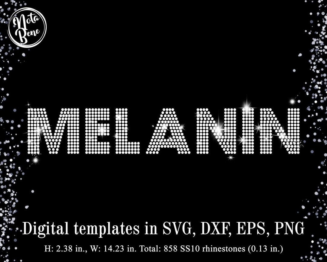Melanin SVG, Rhinestone Template Svg, Afro American Bling Rhinestone ...