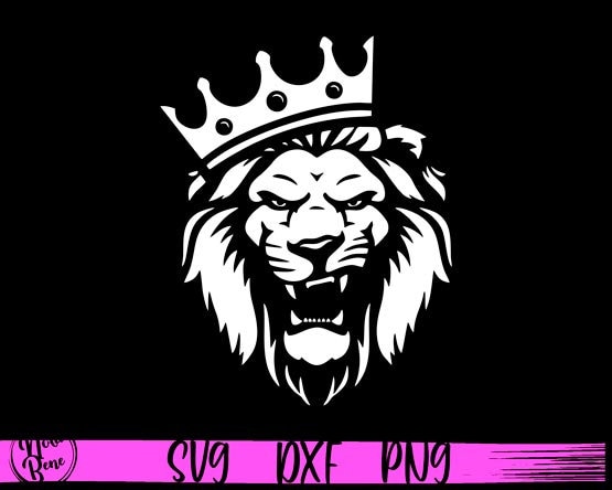Royal Lion in Crown SVG King Lion PNG Lion's Head Svg - Etsy