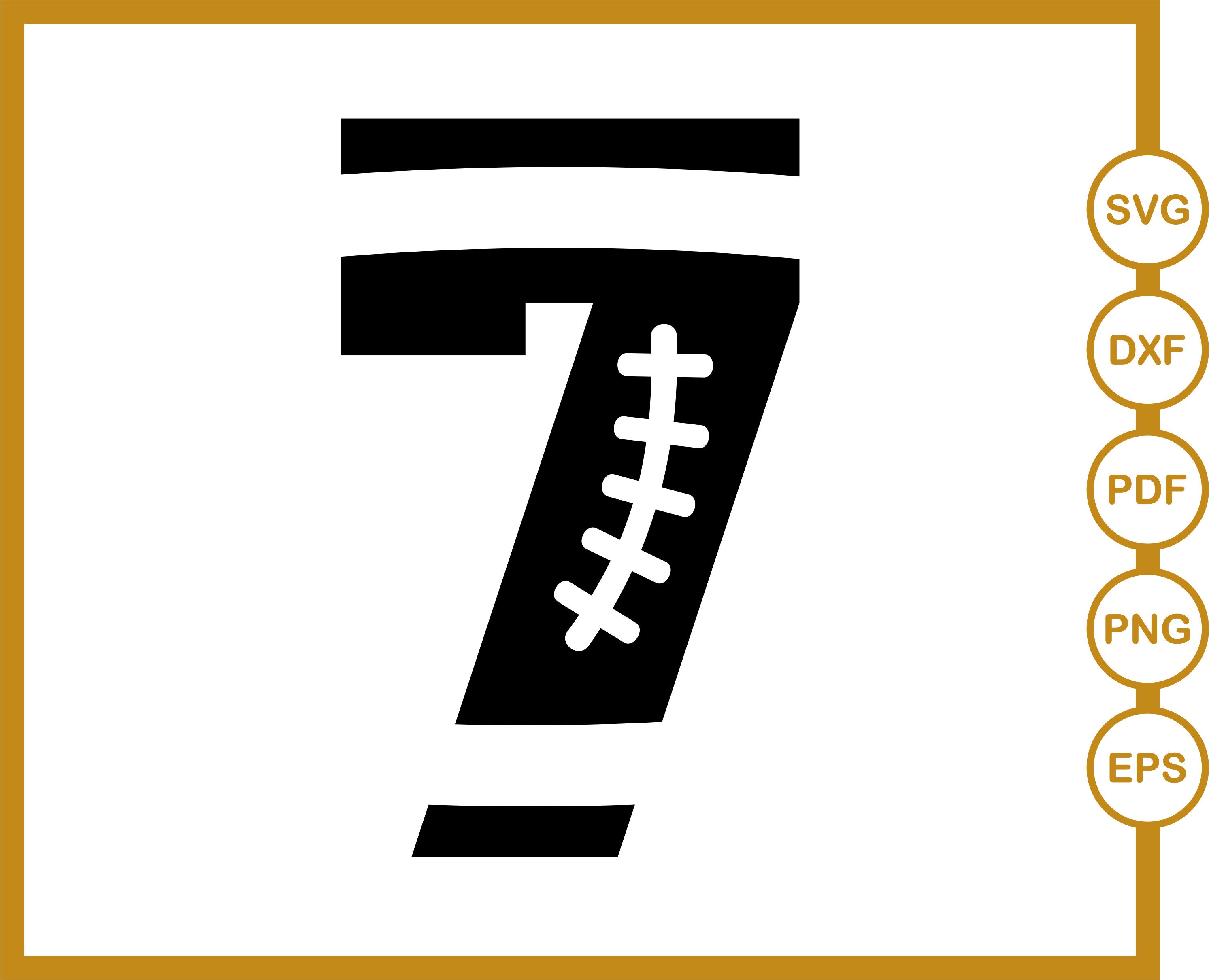 Number 7 Seven Football Player SVG Cut file NFL Football | Etsy Number 7 Seven Football Player SVG Cut file NFL Football | Etsy