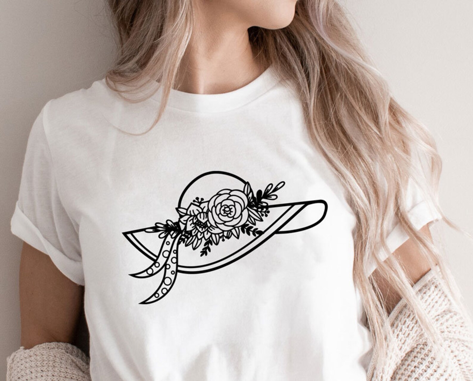 Summer Sun Floral Hats SVG Woman Hat Roses Svg Beach Hat - Etsy