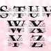 Split Monogram Letters Split Alphabet Svg Files for Silhouette Font for ...